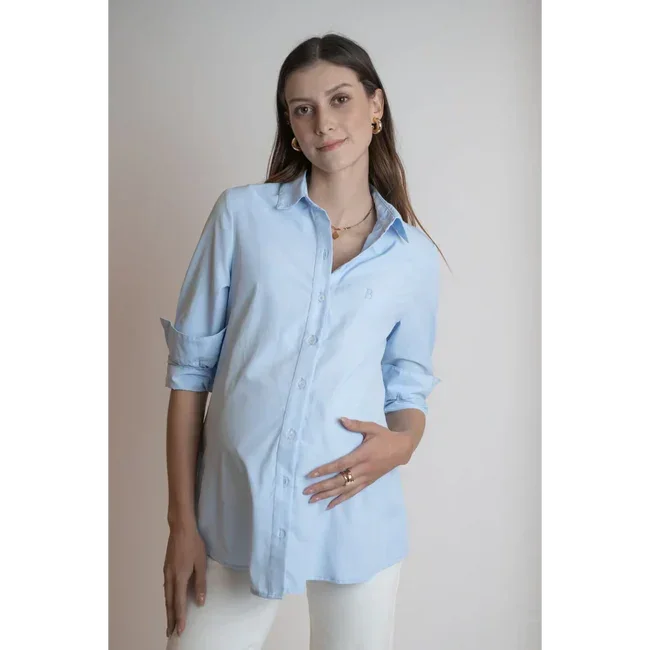 Le Button Shirt (Baby Blue) - LeBump Tops TOPS – LÉ BUMP