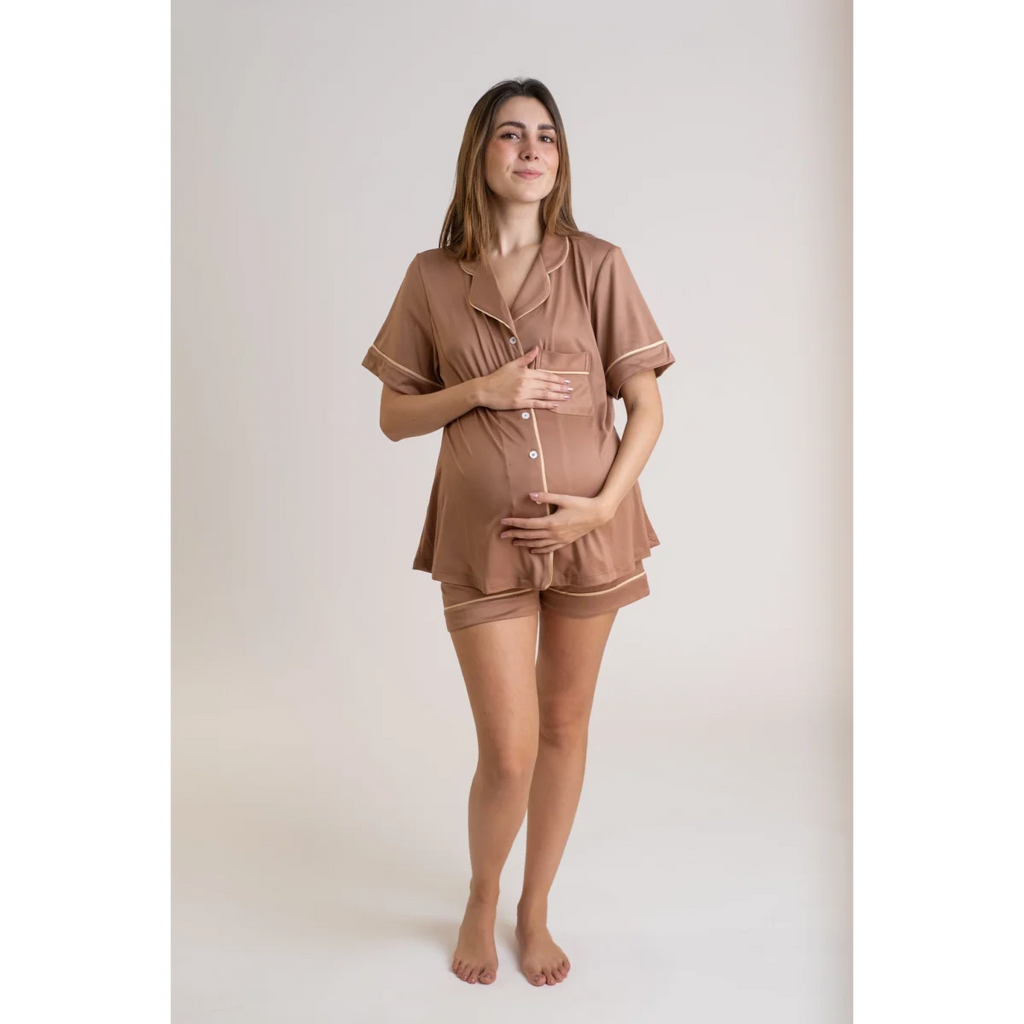 Le Summer Sleep Set (Camel) LeBump Homewear HOMEWEAR – LÉ BUMP